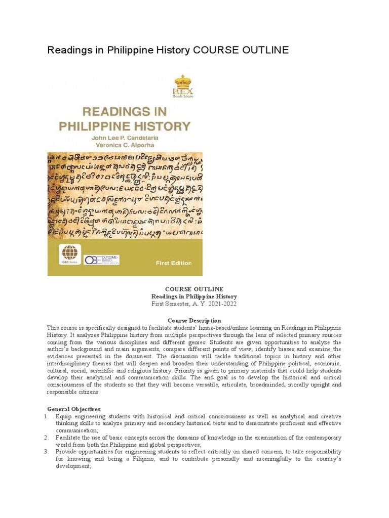 Readings in Philippine History COURSE | PDF | Primary Sources | Philippines