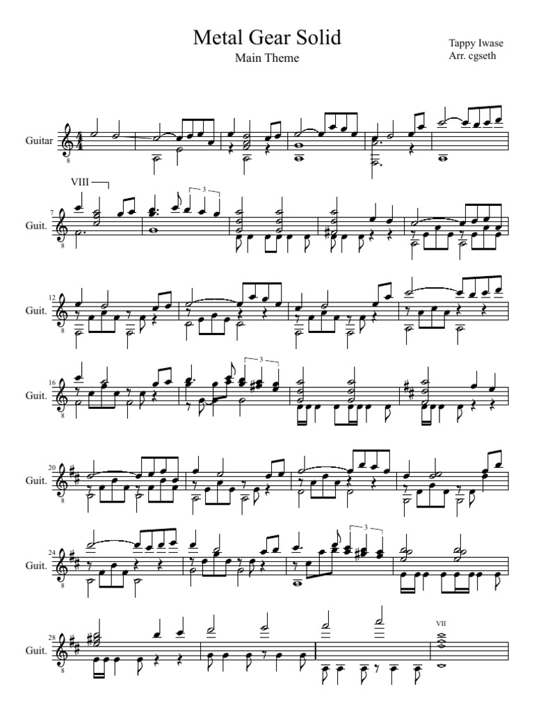 Metal Gear Solid - Theme | PDF