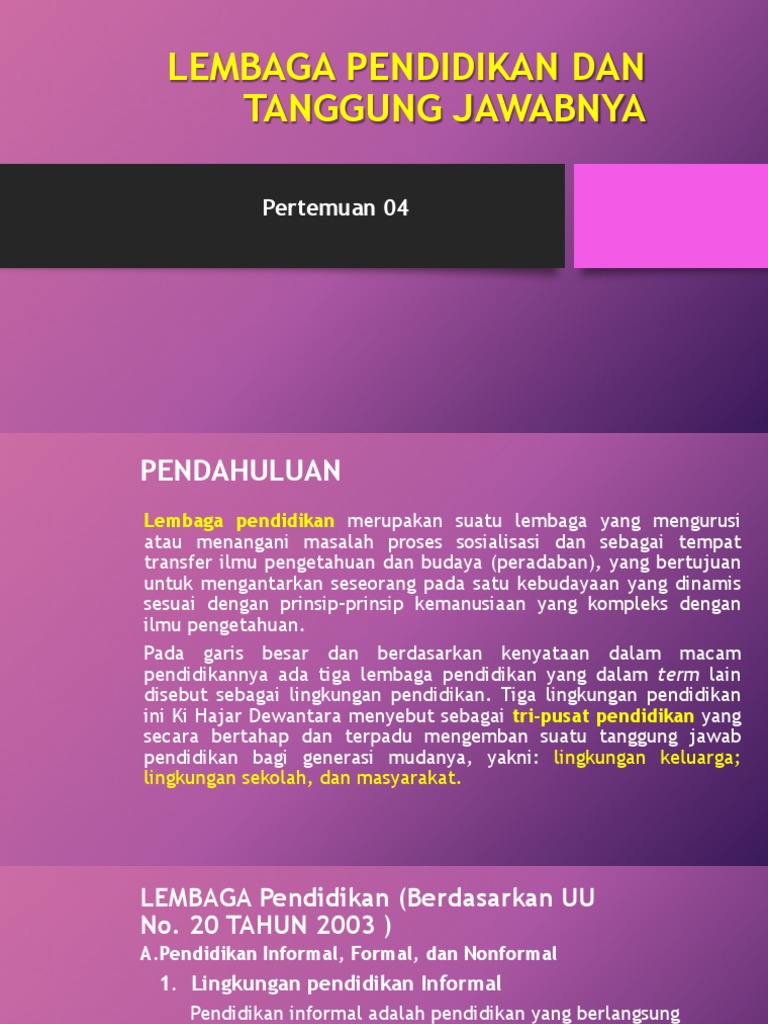 Pertemuan 04 Lembaga Pendidikan | PDF | Ilmu Sosial | Kesehatan Holistik Pertemuan 04 Lembaga Pendidikan | PDF | Ilmu Sosial | Kesehatan Holistik