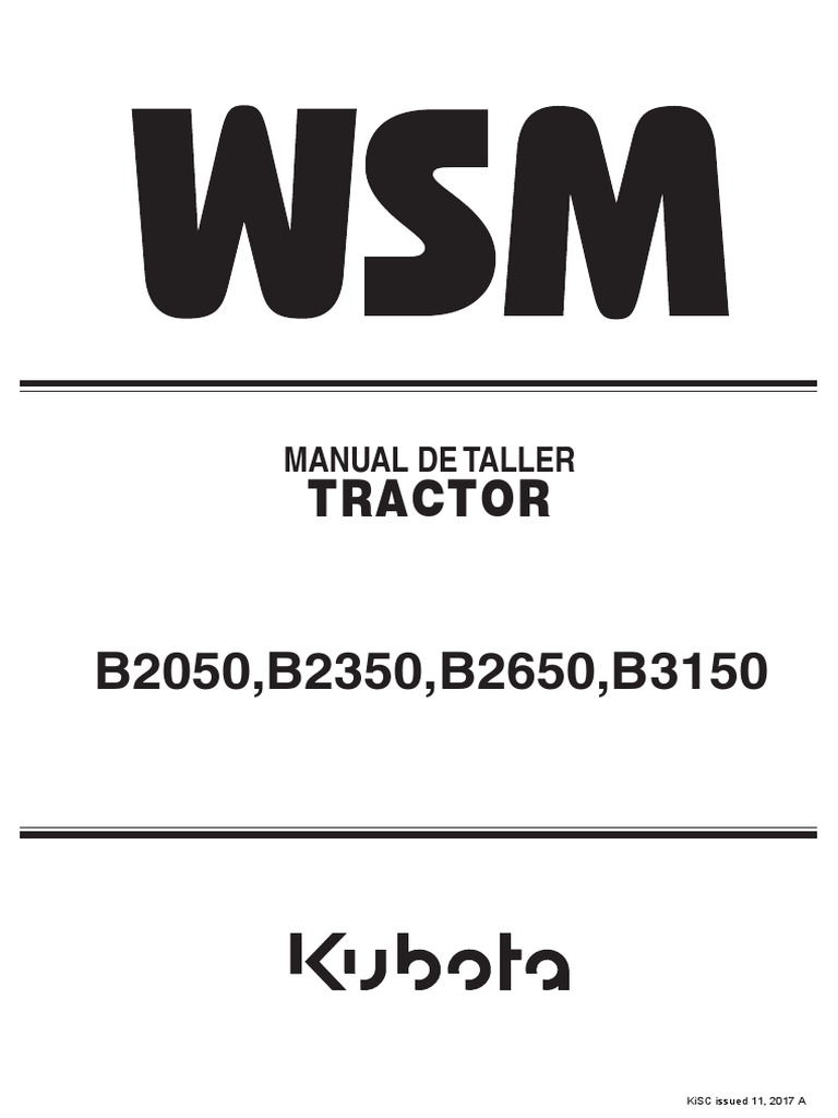 9y111-09855 WSM B2050, B2350, B2650, B3150 Spa | PDF