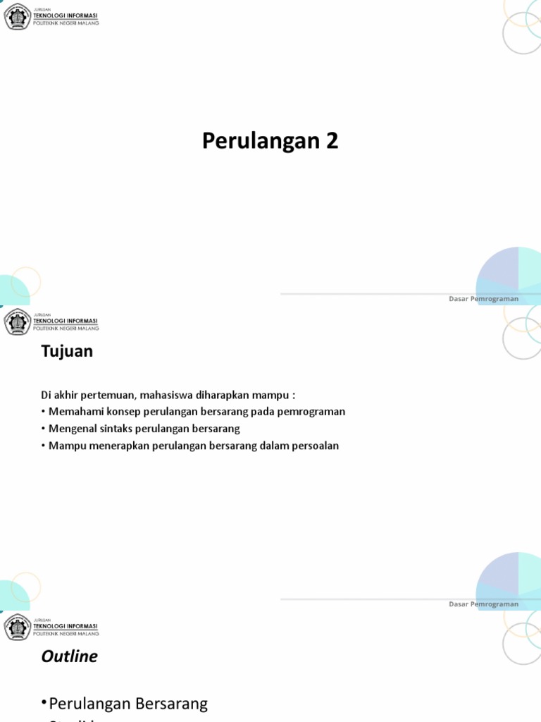 Panduan Nested Loop Pemrograman | PDF