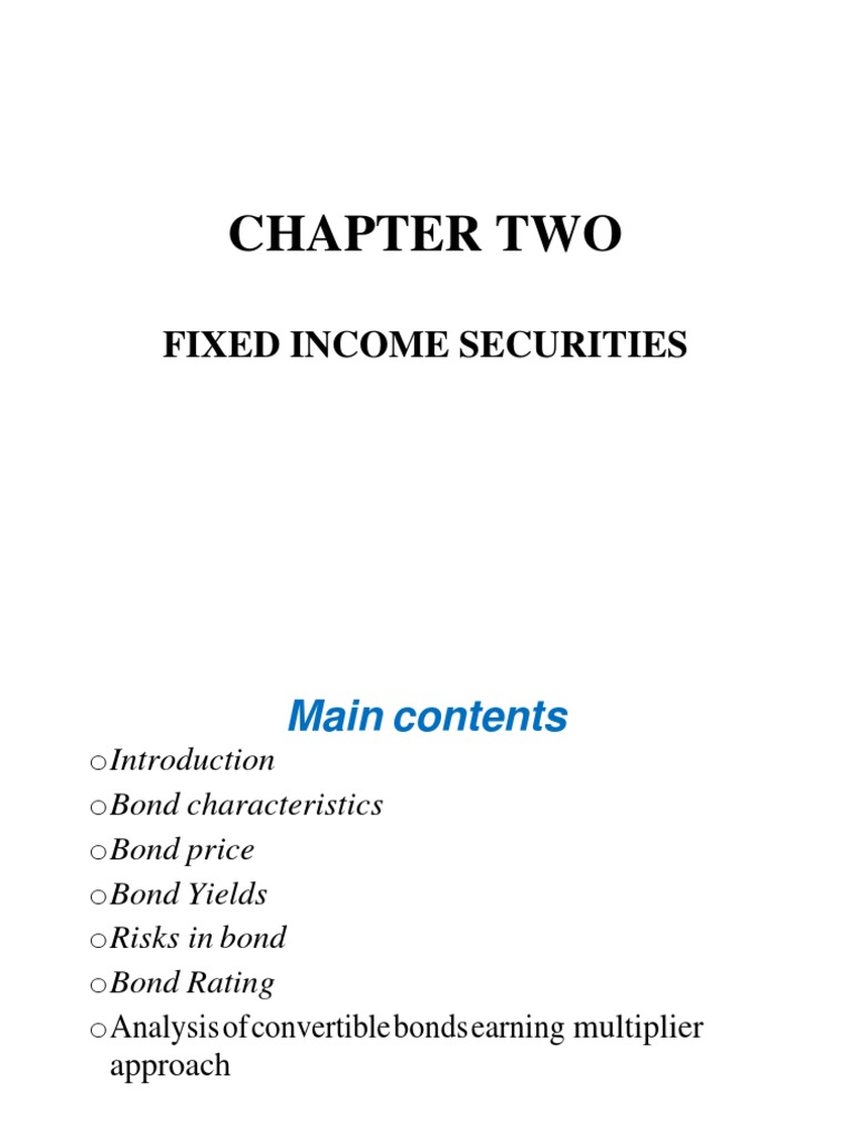Understanding Fixed Income Securities | PDF | Bonds (Finance) | Yield ...