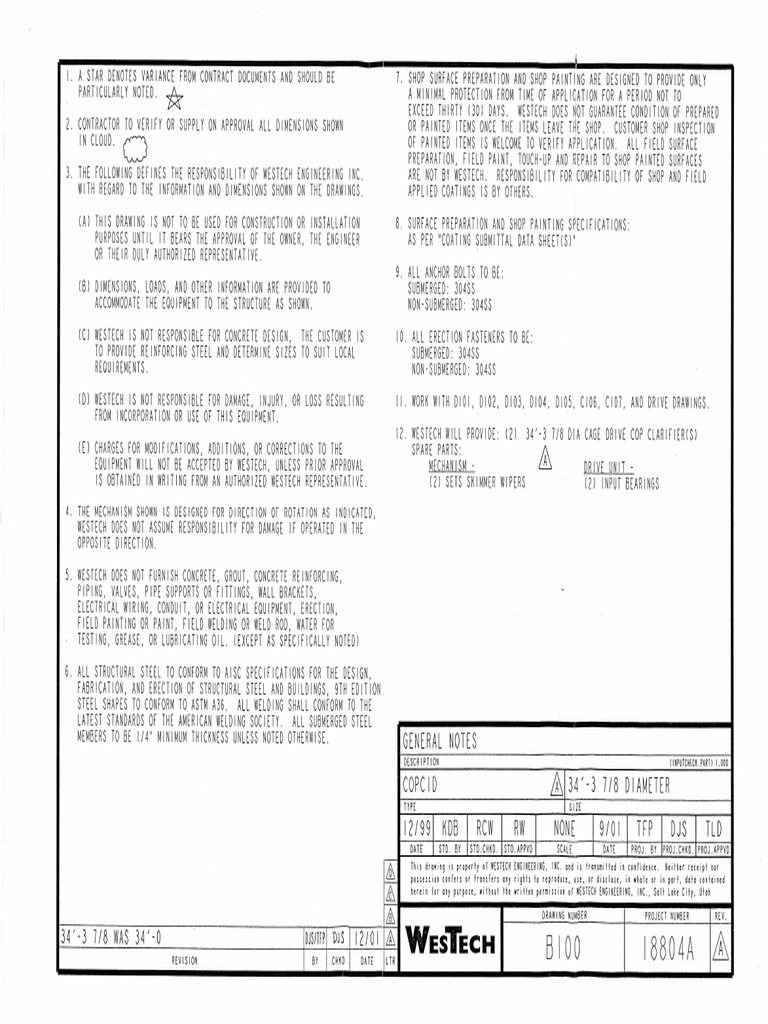 Clarifier OM Drawings | PDF