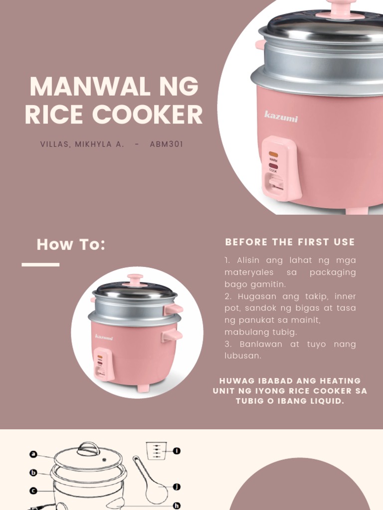 Villas - Manwal NG Rice Cooker | PDF