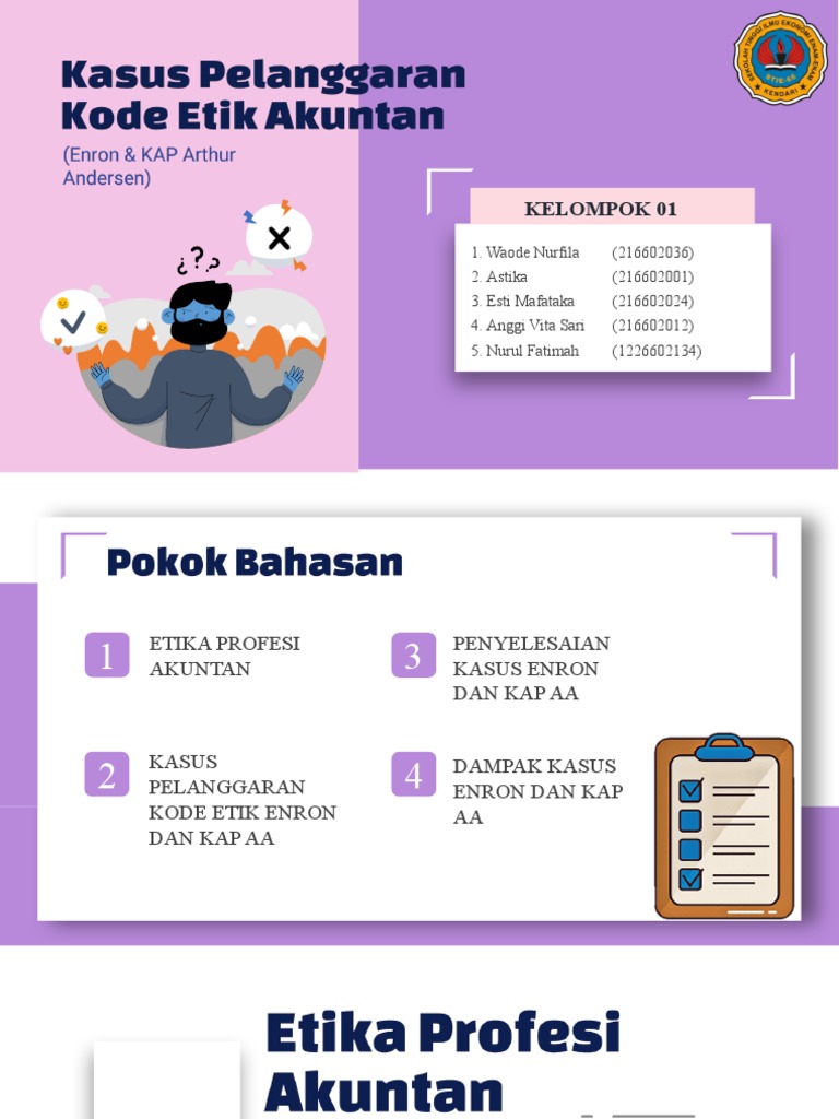 KLMPK 1 Kasus Enron Dan Kap Andersen | PDF