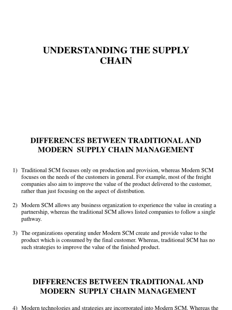 Lecture 1 - Understanding The Supply Chain | PDF | Supply Chain ...