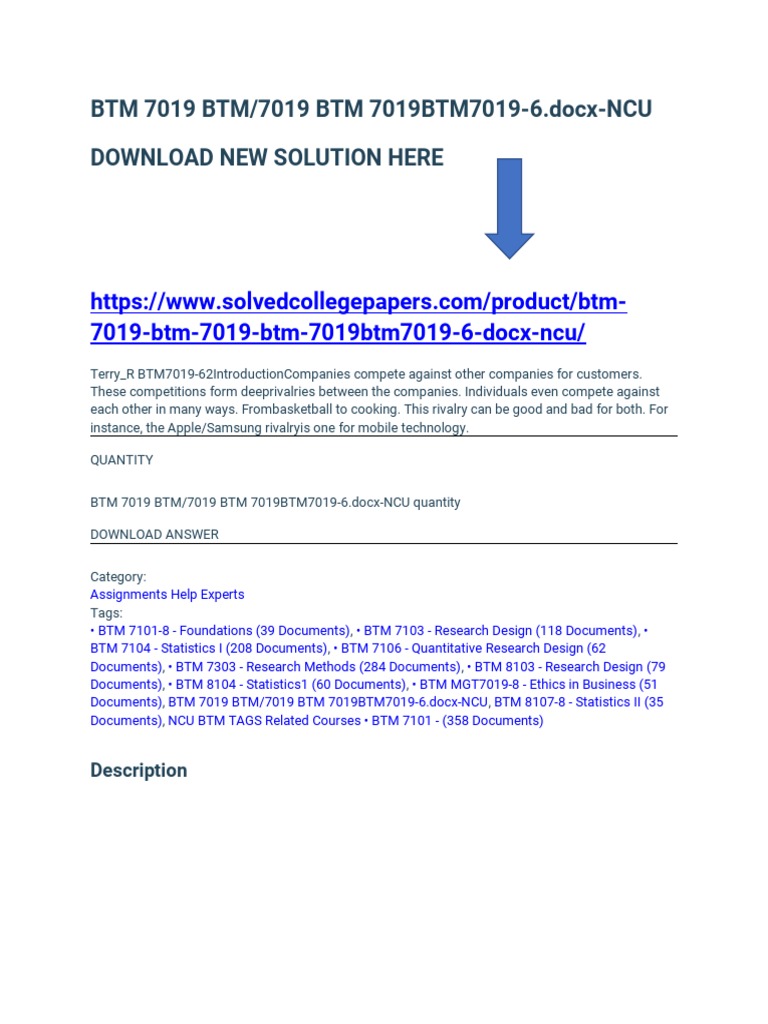 BTM 7019BTM7019-6 | PDF | Statistics | Science