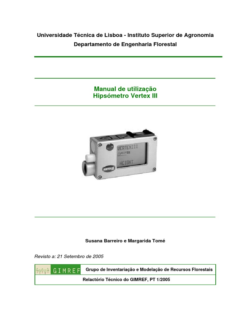 1 Manual Vertex III | PDF | Medição | Barulho