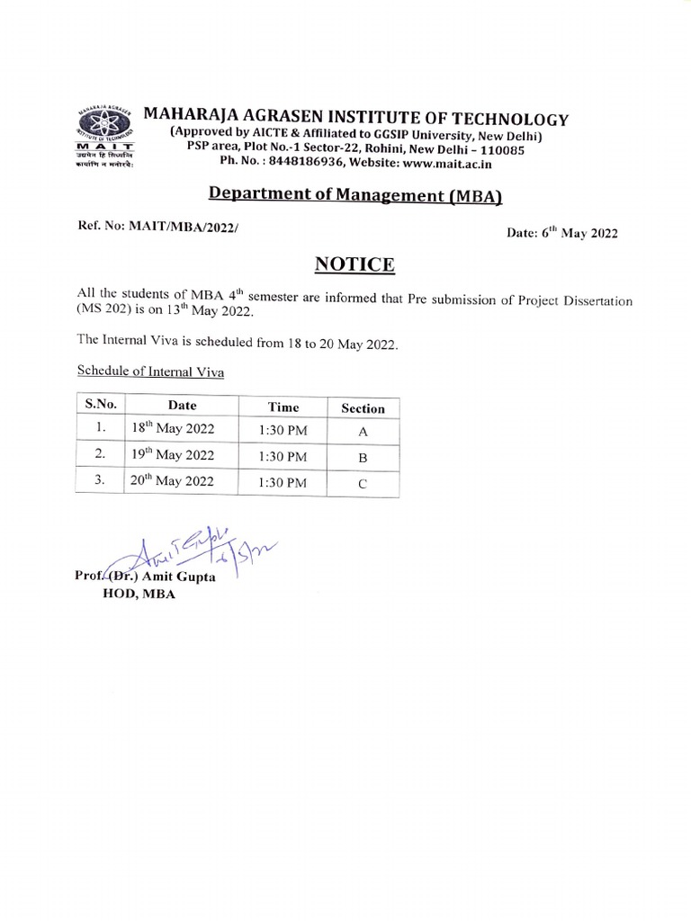 Internal Viva (Project Dissertation) | PDF