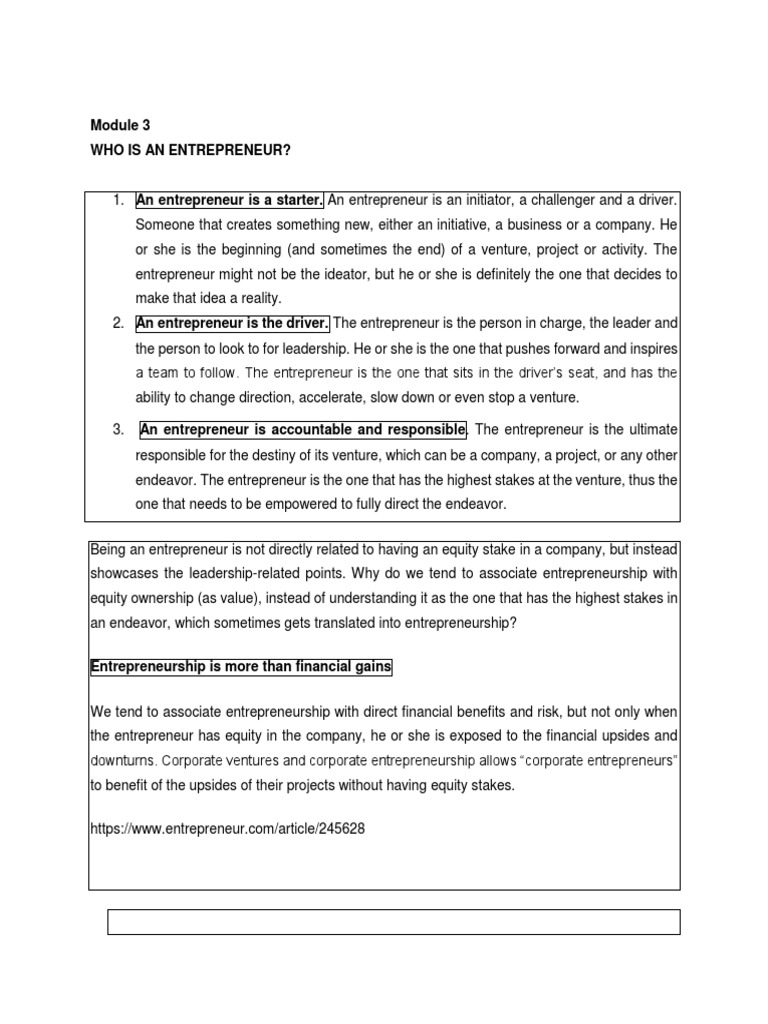 Module 3-4 Entrepreneurial Mind | PDF | Entrepreneurship | Goal