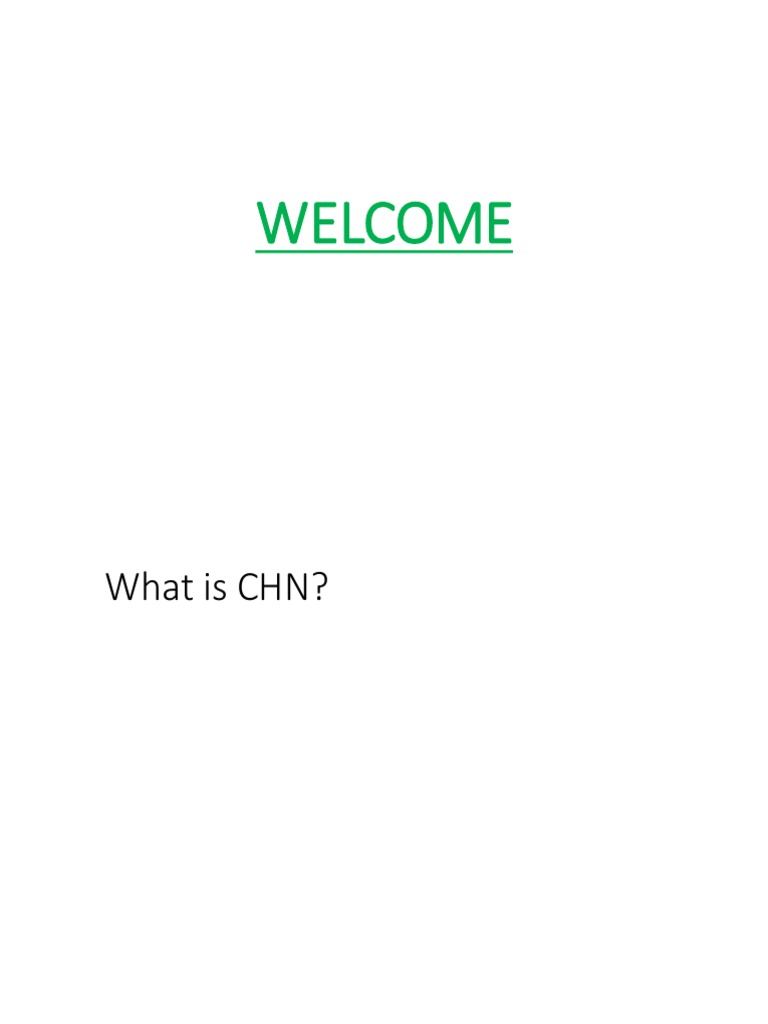 CHN Handouts | PDF | Nursing | Public Health