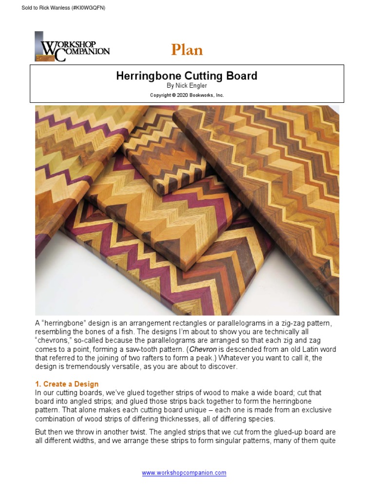 Herringbone Cutting Board Project Plan | PDF | Triangle