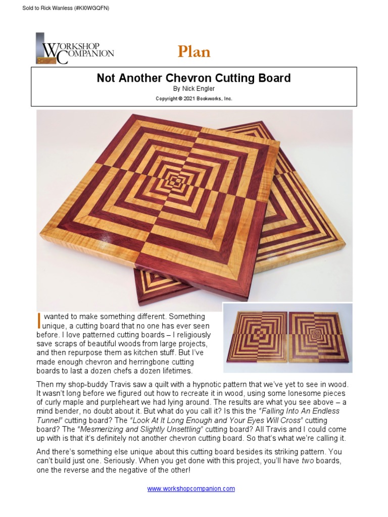 Not Another Chevron Cutting Board Plan | PDF | Wax | Wood