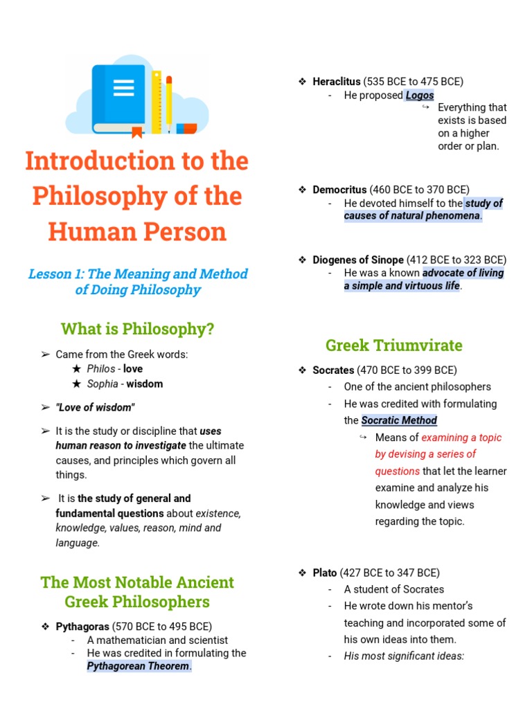 Ancient Greek Philosophers and Their Contributions | PDF | Reason ...