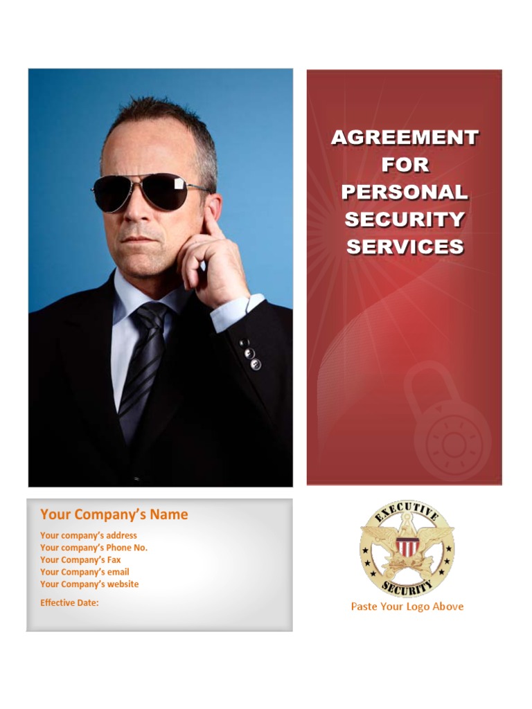 Agreement for Personal Security Services | PDF | Security Guard | Business