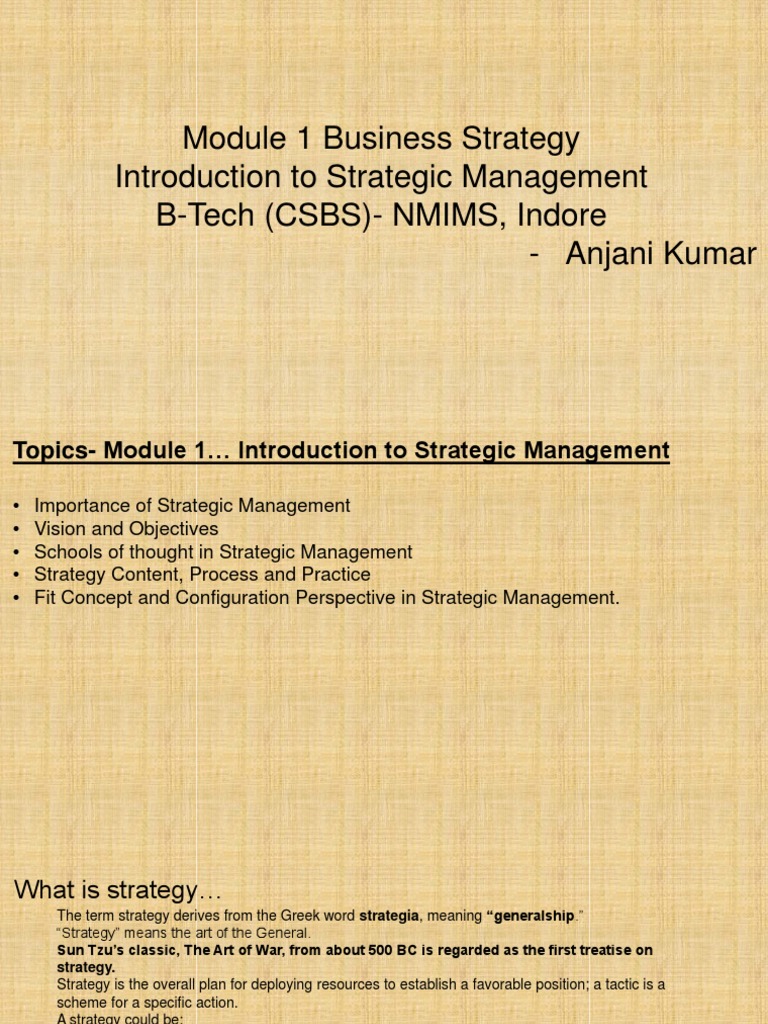 Introduction to Strategic Management | PDF | Strategic Management ...