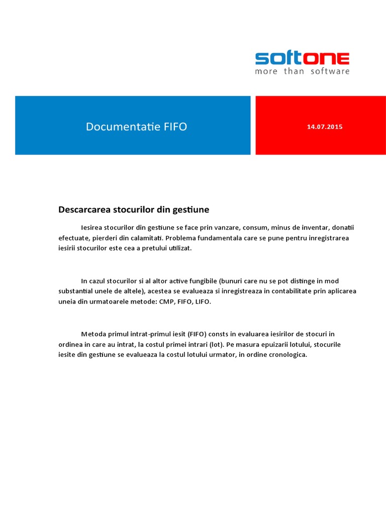 Documentatie - Fifo | PDF