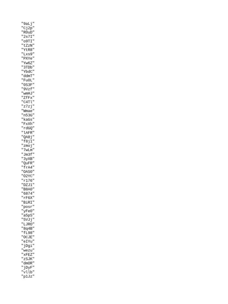 Unique Code List for Scribd Access | PDF