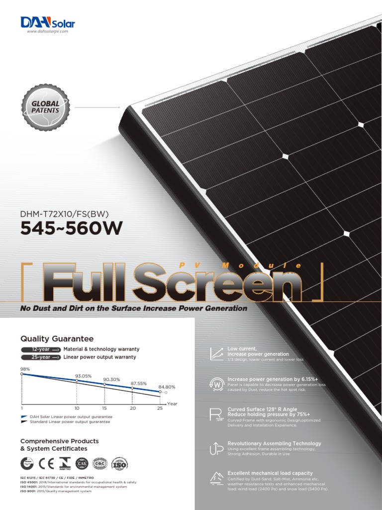 En-Dhm-T72x10 FS (BW) - 545-560W | PDF | Electricity Generation | Electrical Engineering