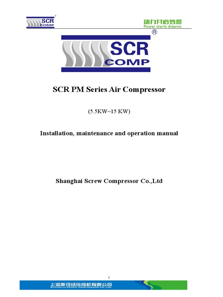 SCR PM Series Compressor Manual | PDF | Valve | Relay