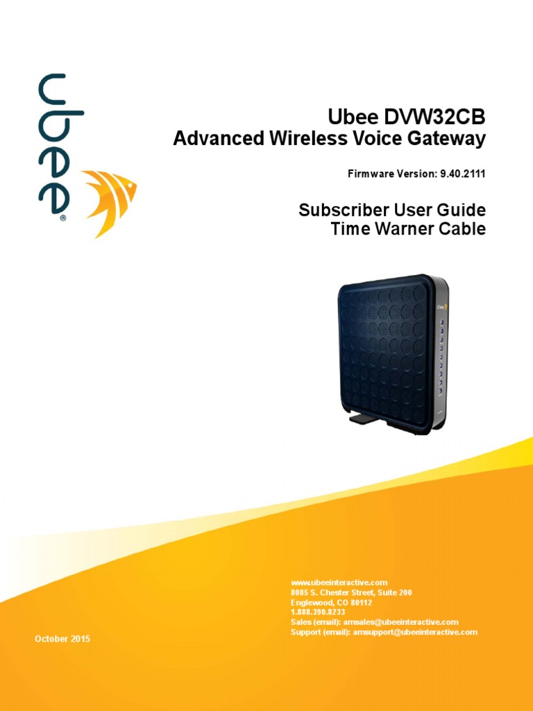 Ubee dvw32cb Userguide 2 | Download Free PDF | Wi Fi | Computer Network
