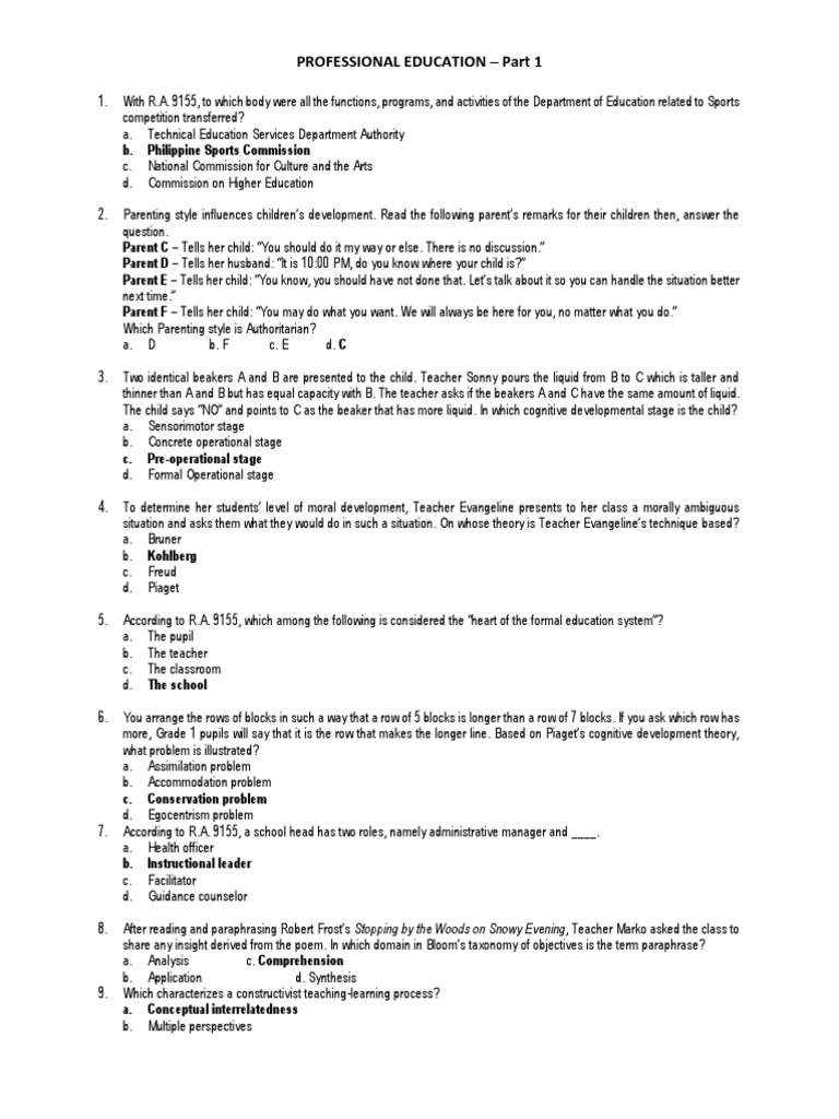 Prof Ed Exam - 900 Items (Makatulog Kapa Sana Hahaha) | PDF | Teachers | Educational Assessment