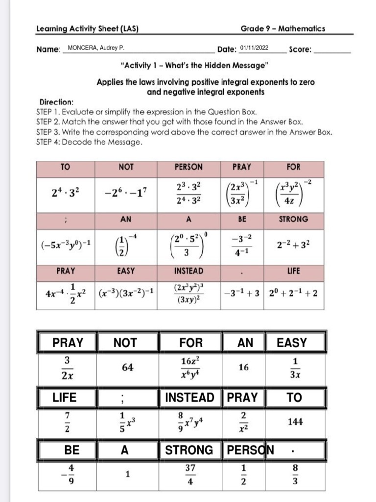 Q2 MATH 9 Week 3 Worksheet | PDF