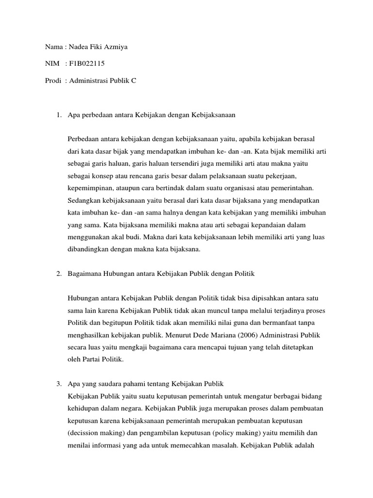 Kebijakan Publik | PDF