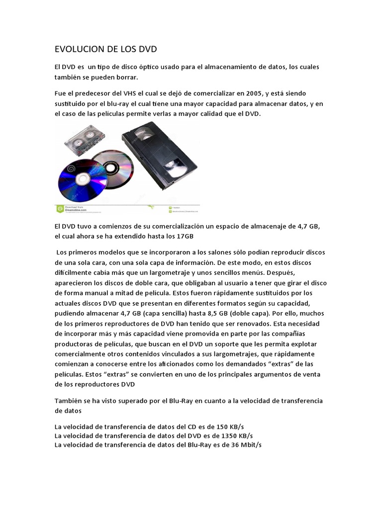 Evolucion de Los DVD | PDF