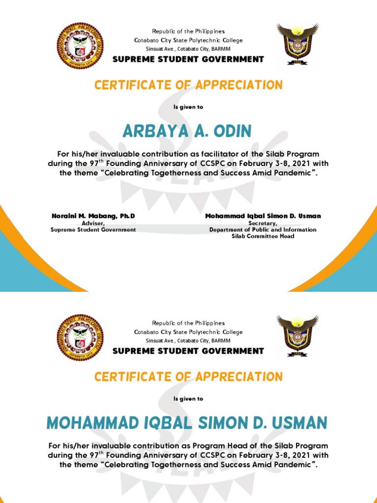 Facilitators Certificates | PDF | Academic Degree