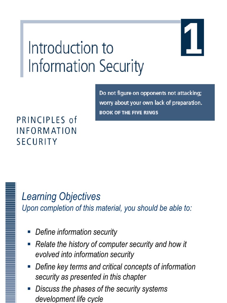 Whitman Ch01 | PDF | Information Security | Computer Security