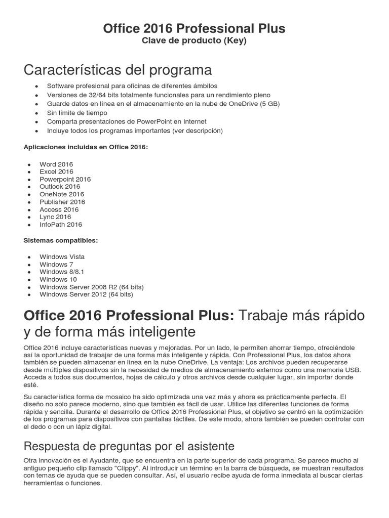 Office 2016 Professional Plus | PDF | Microsoft Office | Microsoft ...