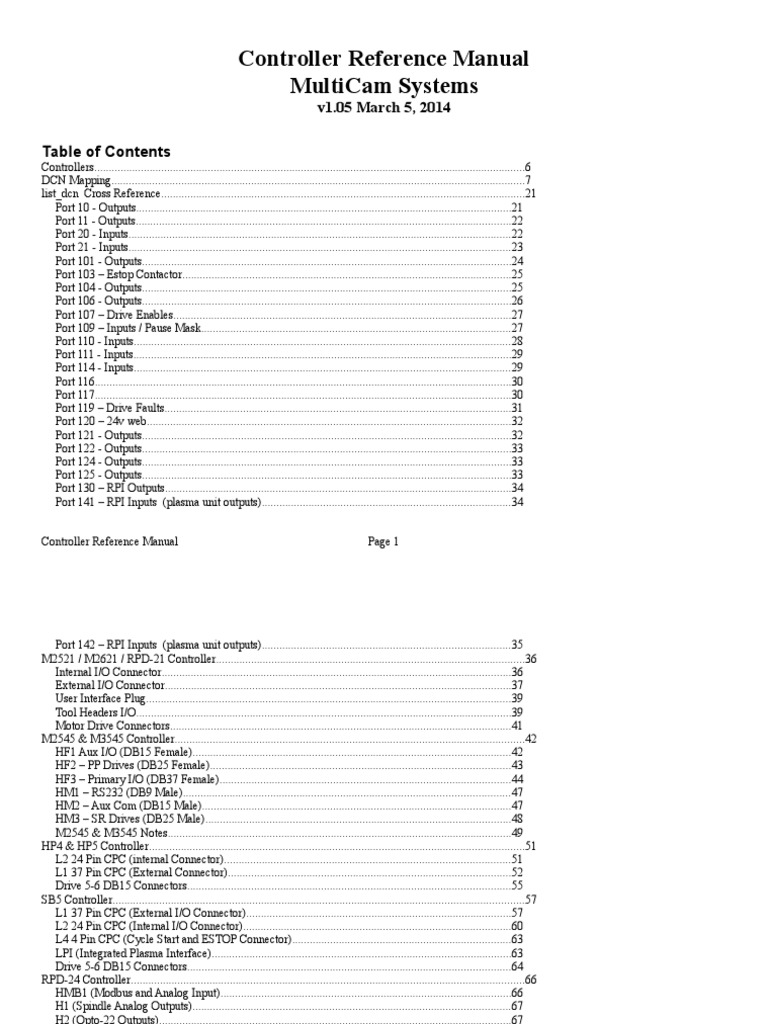 Multicam Parametros y Errores | PDF