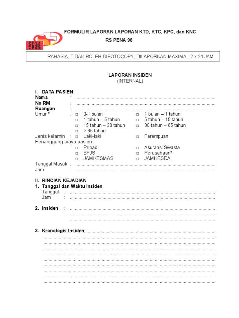Form KNC KTD KPC RS Pena 98 | PDF