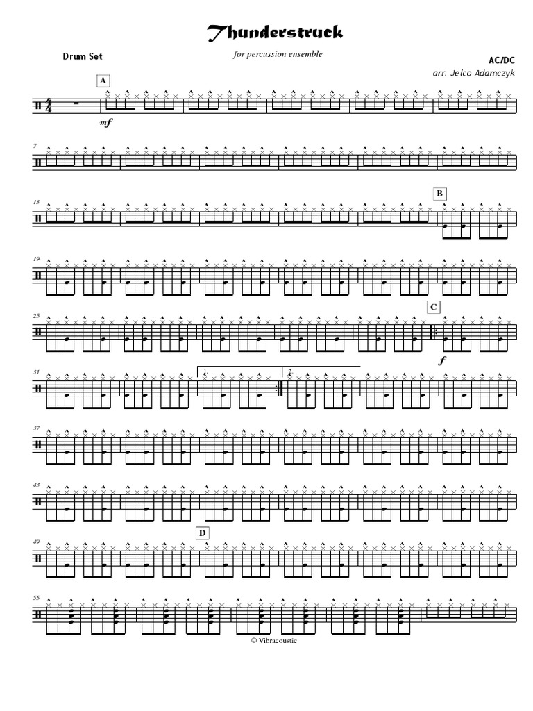 Thunder and Entertain - Drum Set | PDF