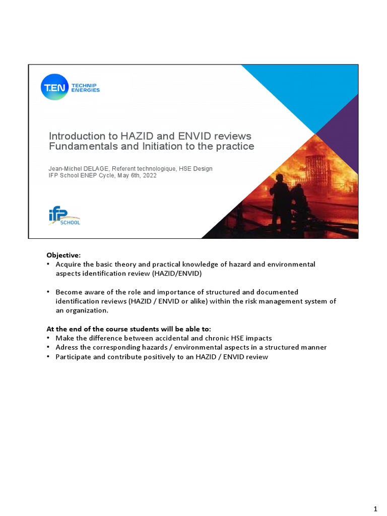 HAZID and ENVID Review Fundamentals | PDF | Risk | Risk Management