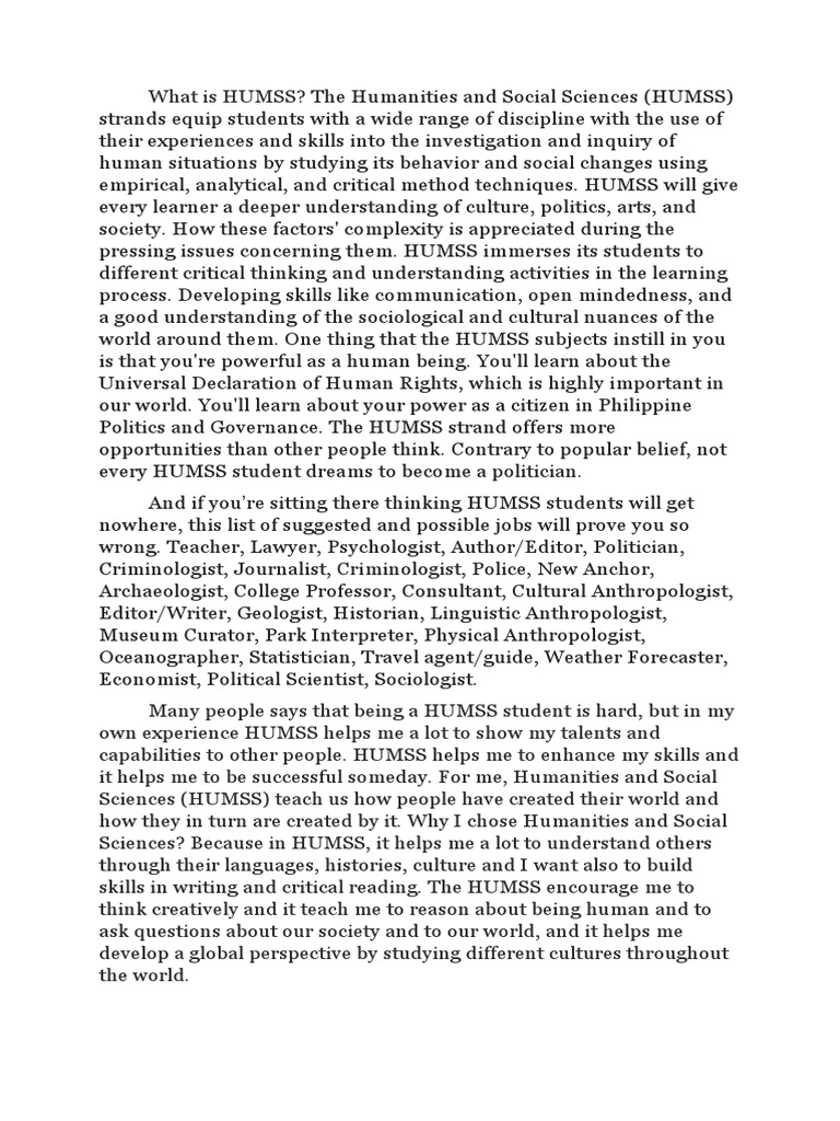 What Is HUMSS | PDF | Sociology | Criminology