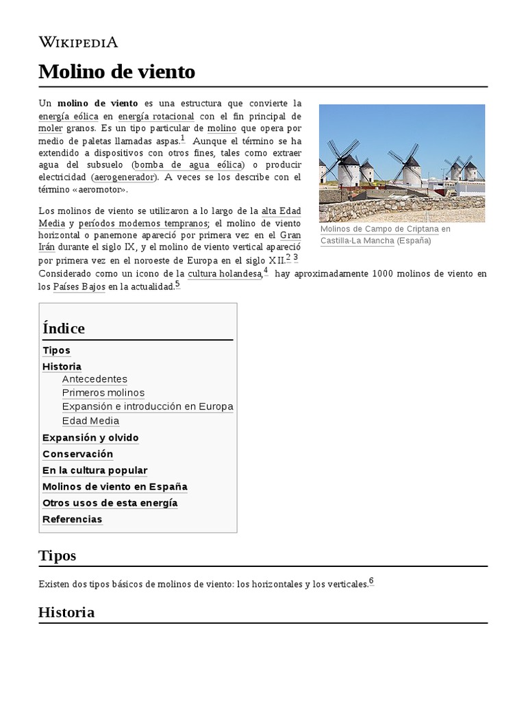 Molino de Viento | PDF | Energía eólica