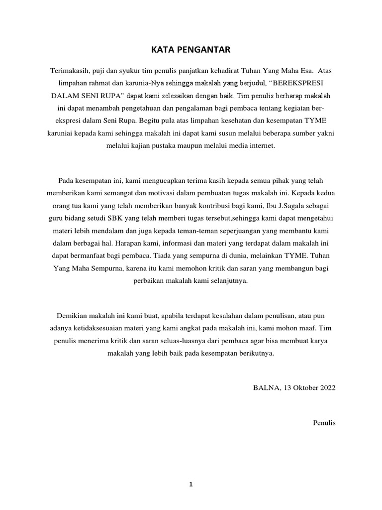 Kata Pengantar | PDF | Seni