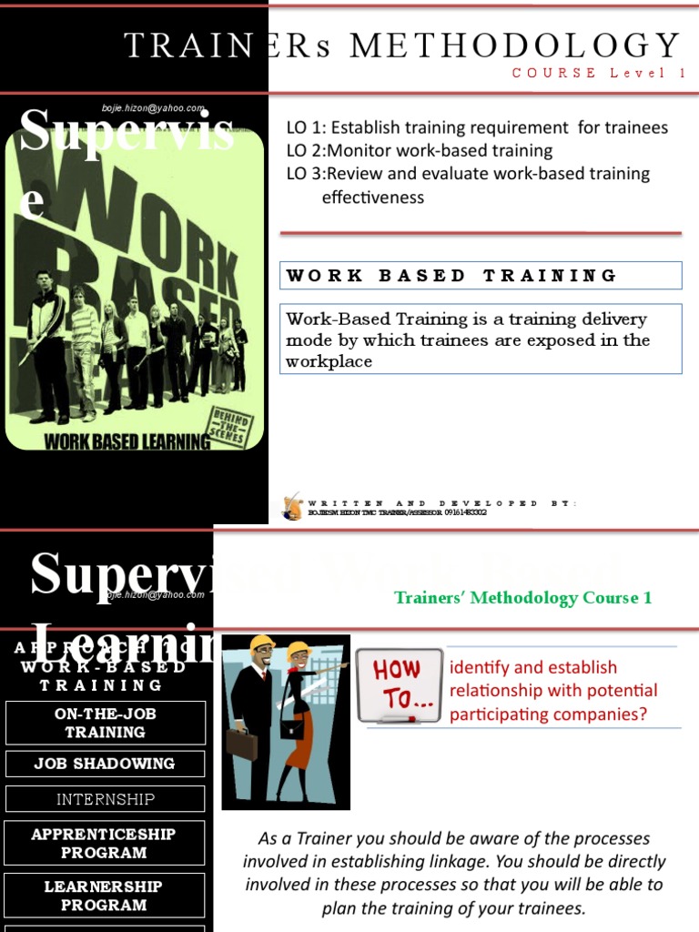 01 PPT SWBL Training Plan | Download Free PDF | Vocational Education | Behavior Modification