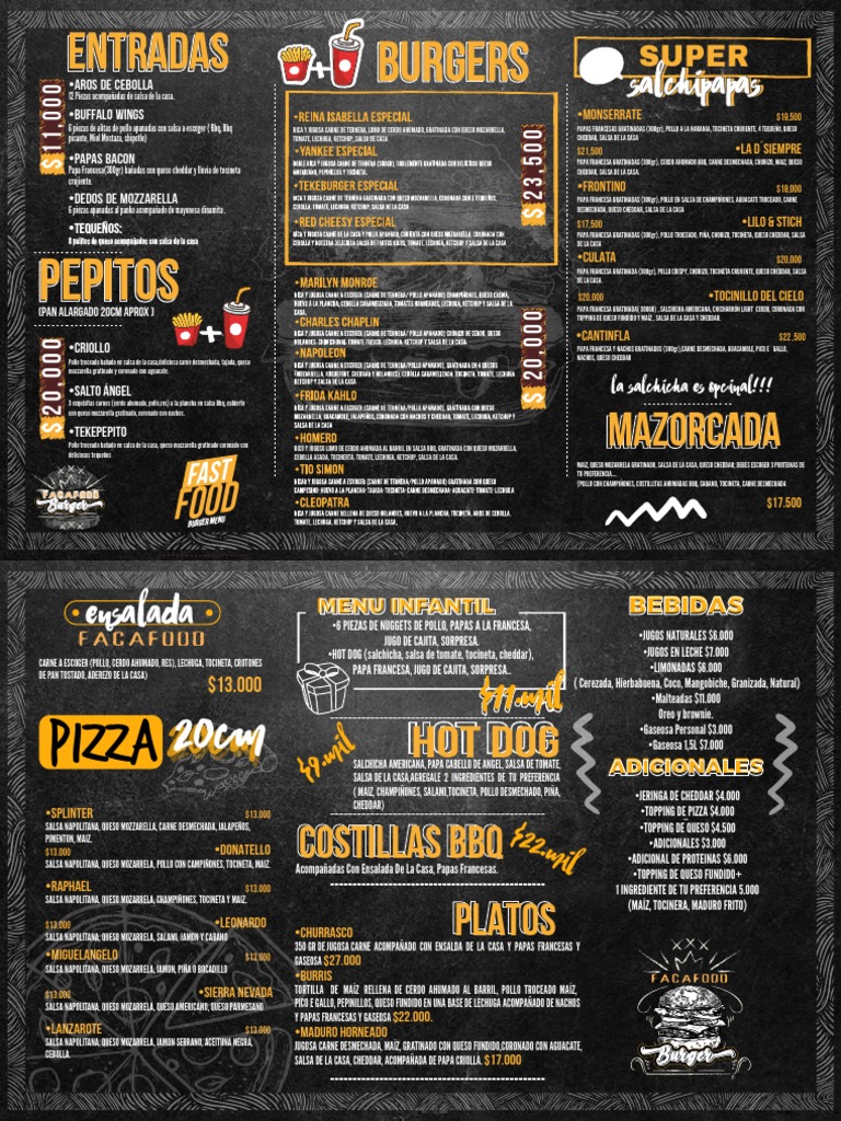 Menu Faca Food 2022 | PDF | Pancho | Carne