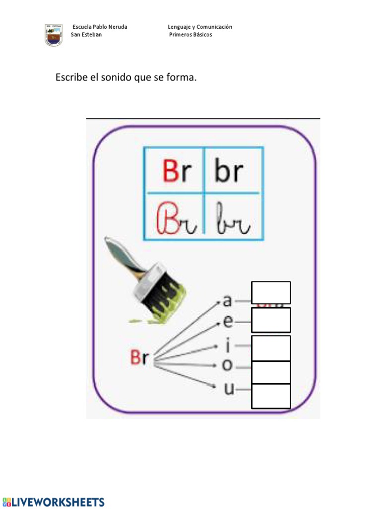 Grupos Consonanticos BR BL | PDF | Artes del Lenguaje y Comunicación