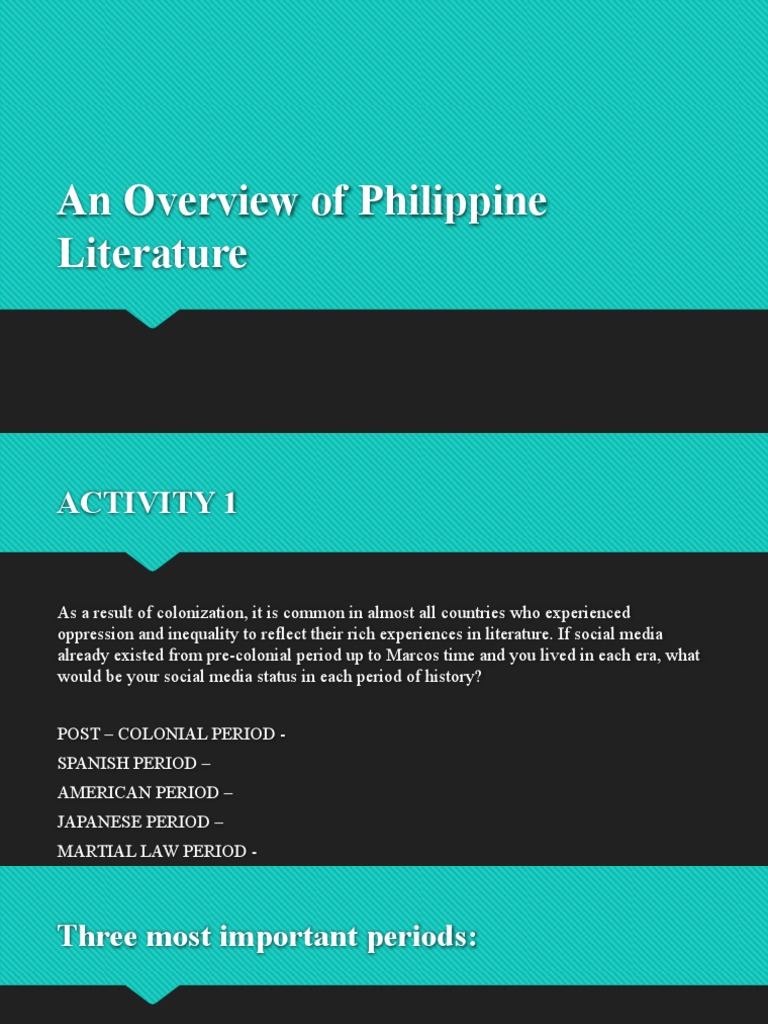 An Overview of Philippine Literature | PDF | Philippines