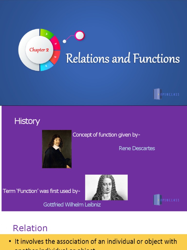 Ch-2, Class-11 Mathematics - Relations & Functions (Ver-1) PPT - OpenClass | PDF | Function ...