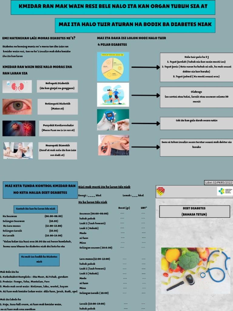 Diet Diabetes Bahasa Tetum | PDF