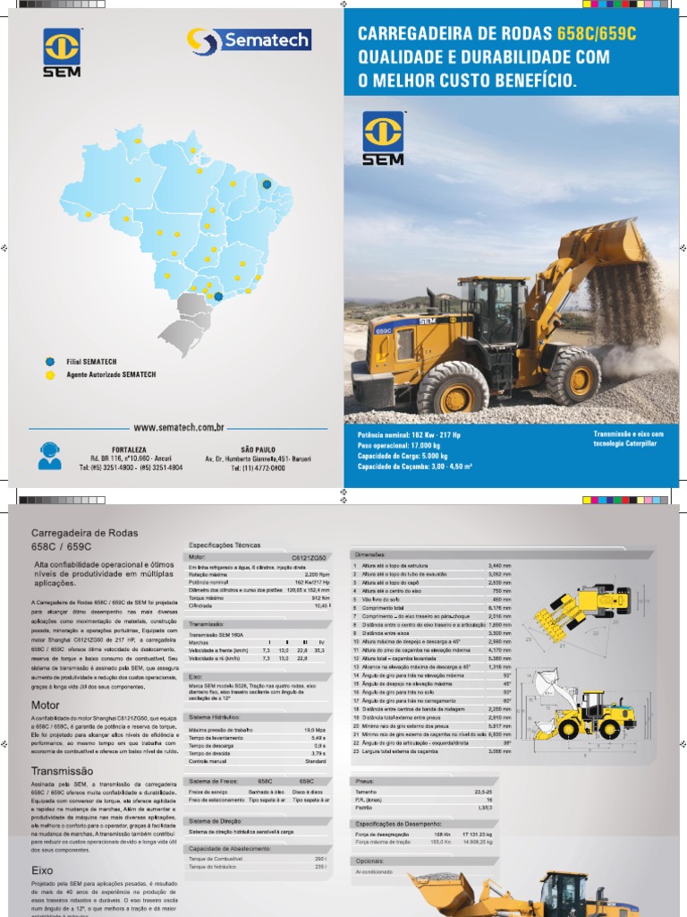 Catalogo Sematech Carregadeira de Rodas SEM 658C e 659C Min | PDF
