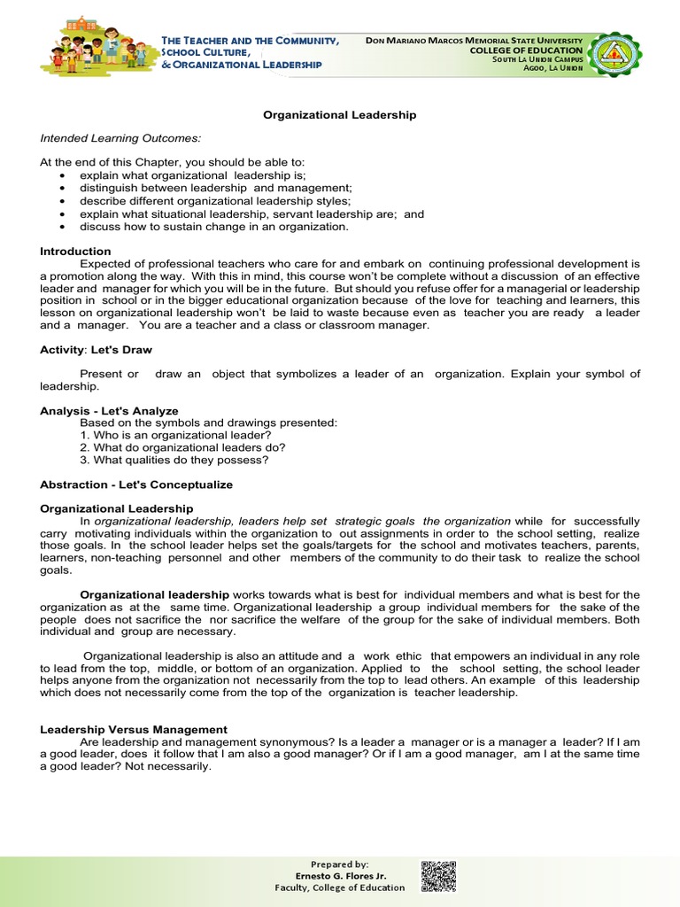 Understanding Organizational Leadership in Education | PDF | Leadership
