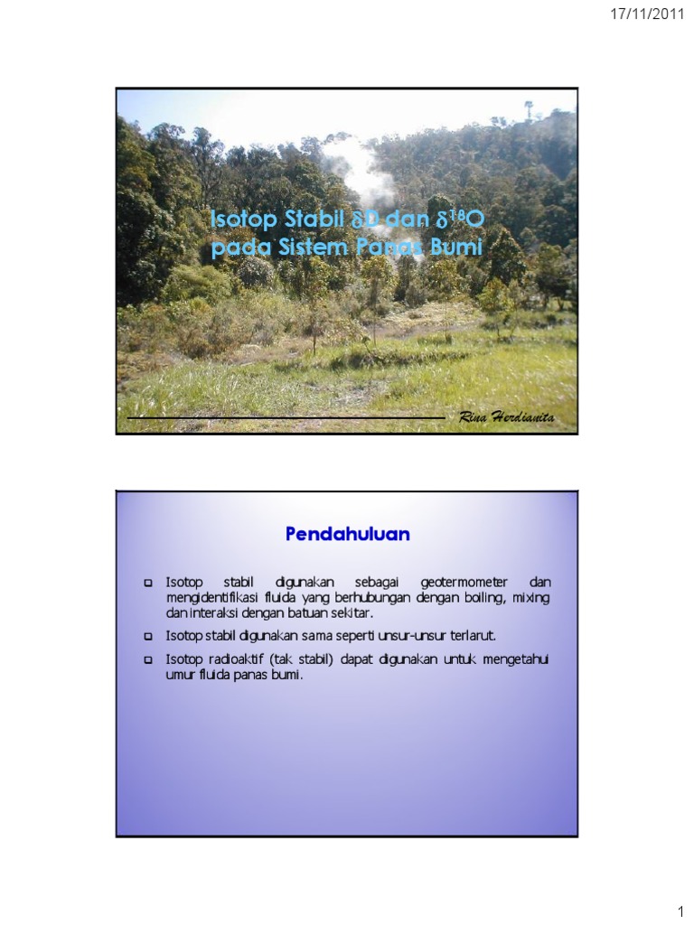 Isotop Stabil dalam Sistem Panas Bumi | PDF