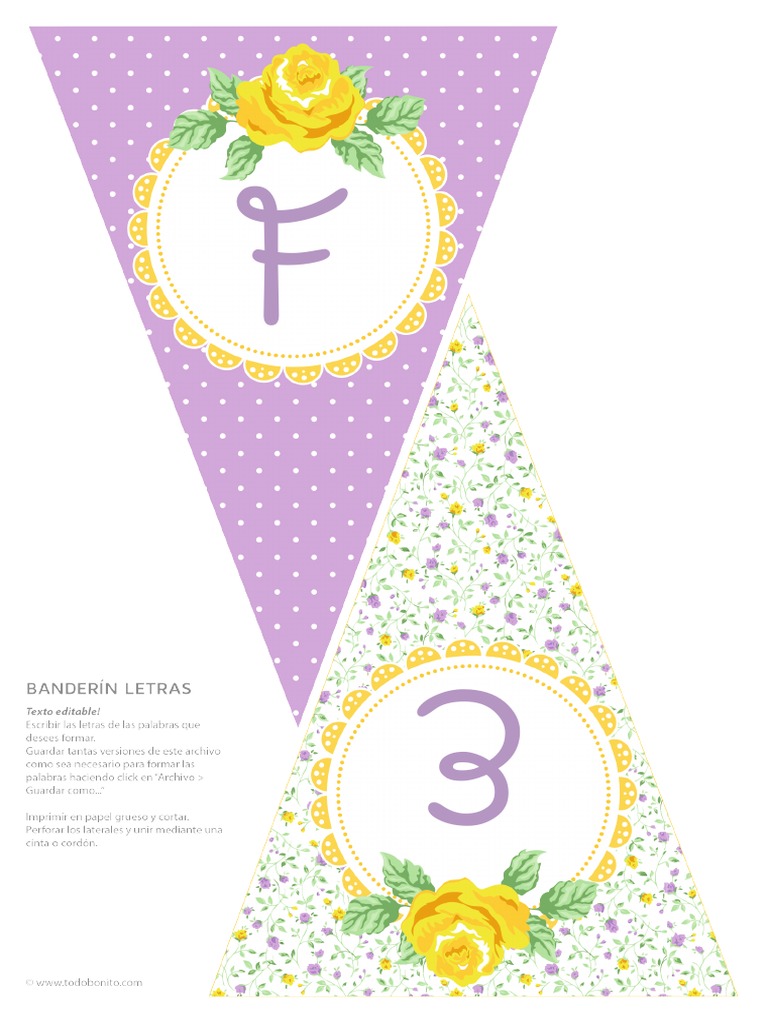 Banderin TEXTO EDITABLE | PDF