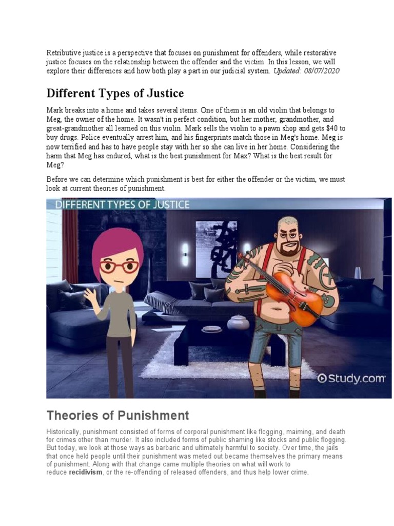 Restorative Justice Versus Retributive Justice | PDF | Restorative Justice | Punishments